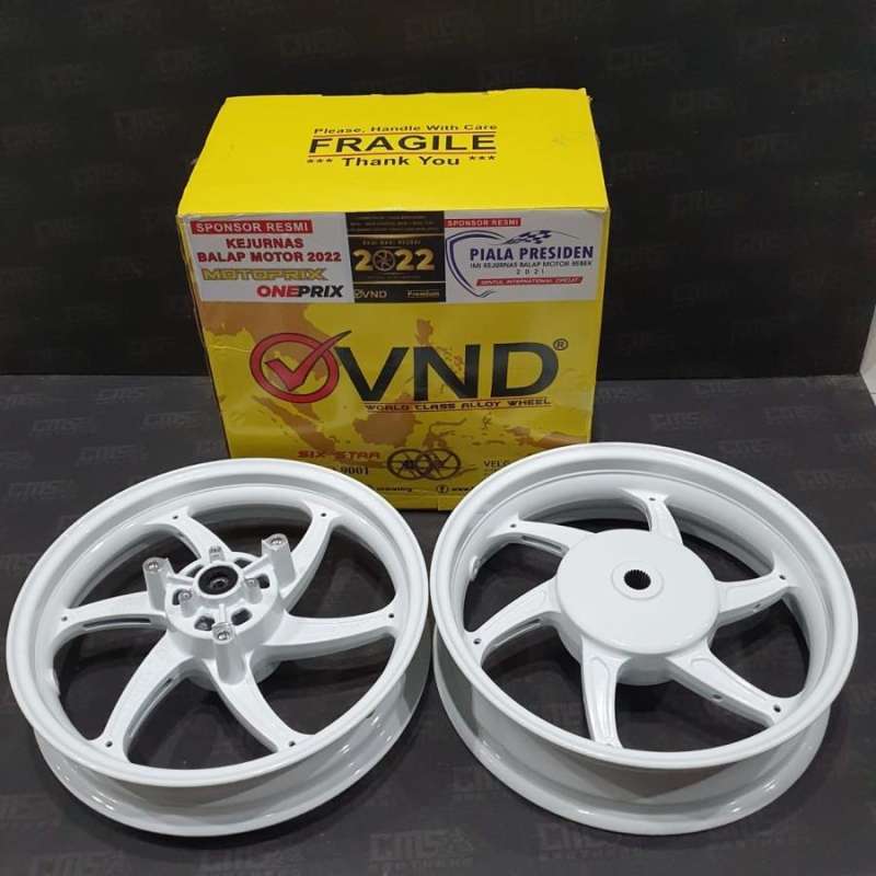Jual Velg Velek Racing VND Six Star R14 Yamaha Aerox Putih di Seller ...