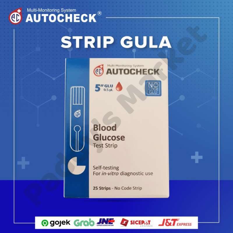 Promo Strip Autocheck Glucose/Gula Darah - Isi 25 Strip Diskon 17% di ...