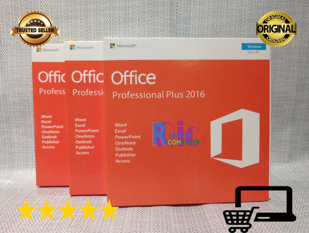 Promo Microsoft Office 2016 Profesional Plus Box Original Lifetime ...