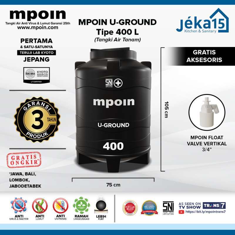 Jual Mpoin U400 350l U-ground Series Water Tank Di Seller Jeka15 Kitchen & Sanitary - Braga ...