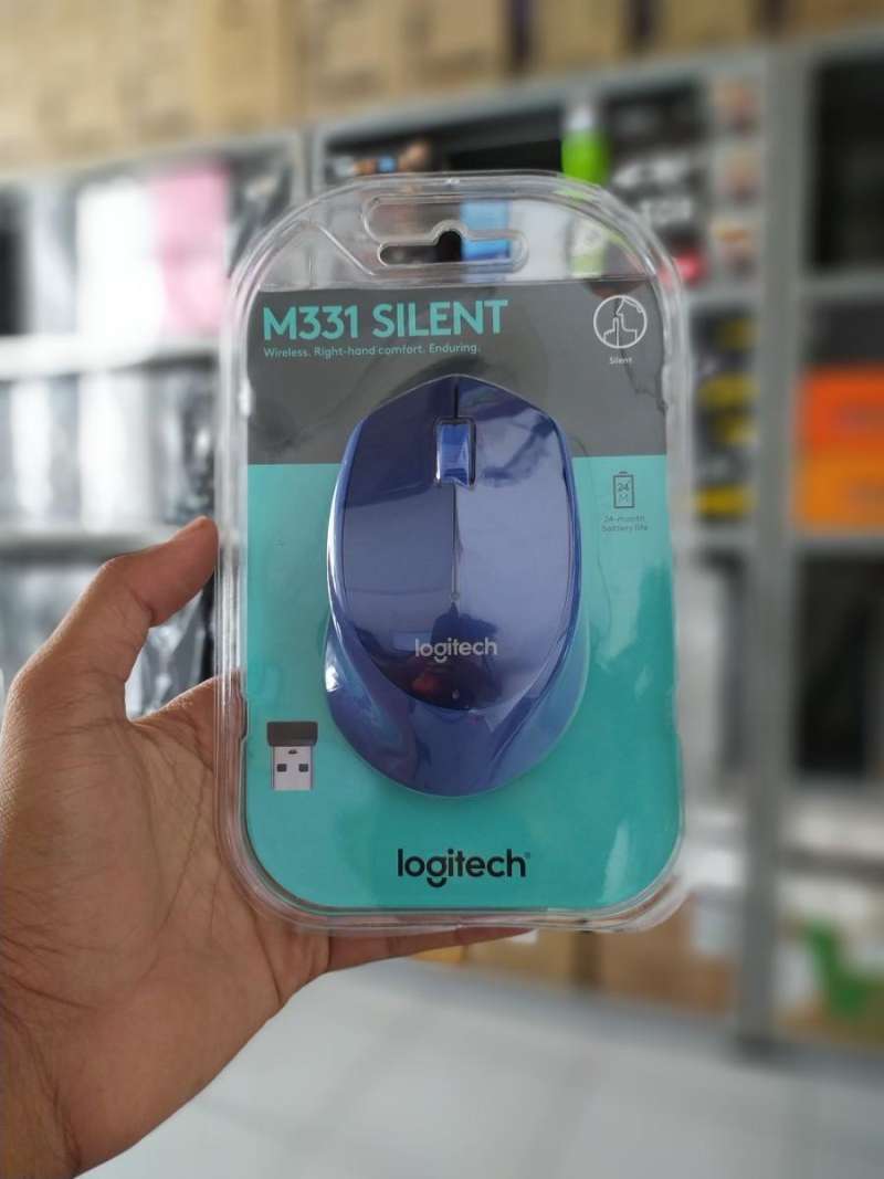 Jual Logitech M331 Silent Plus Wireless Mouse - Biru Di Seller Victory ...