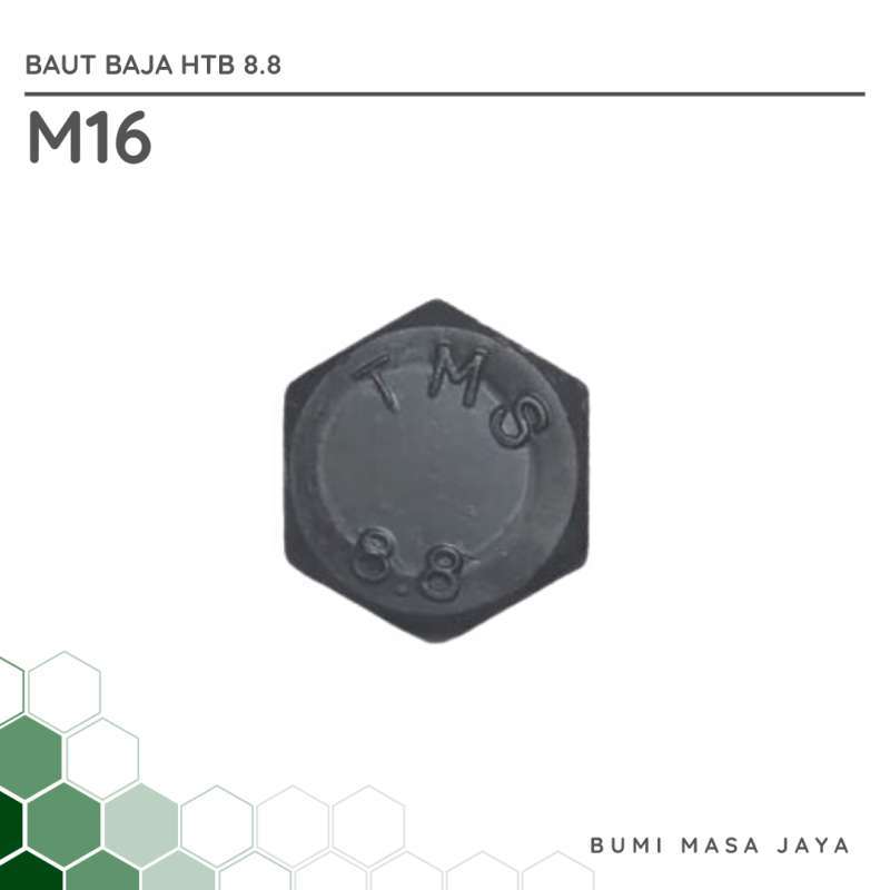 Jual Baut Mur Baja Htb Grade 8.8 - M16 X 30 (full Drat) Di Seller Bumi Masa Jaya - Jembatan Lima ...