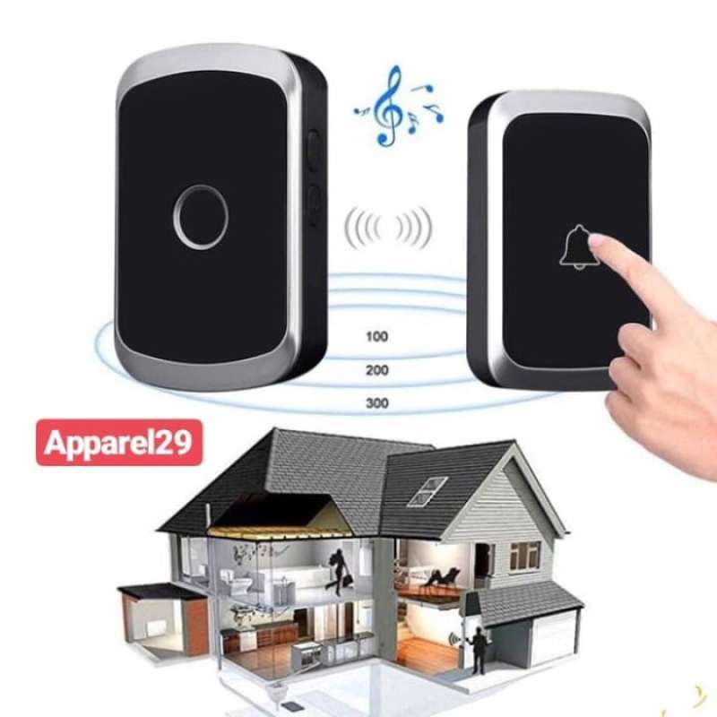 Promo Home Wireless Doorbell Waterproof Bell Rumah Diskon 10% di Seller ...