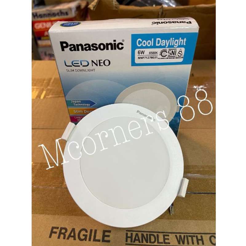 Jual Panasonic Downlight LED Neo Slim Inbow / Tanam 6 Watt Bulat di ...