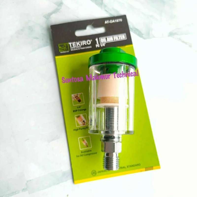 Jual TEKIRO 1/4 Air Filter Angin Saringan Udara Kompresor Mini Water ...