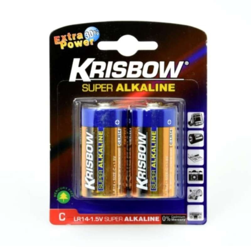 Jual Oem Krisbow Baterai Alkaline Type C 2 Pcs_Battery Krisbow Ukuran C ...