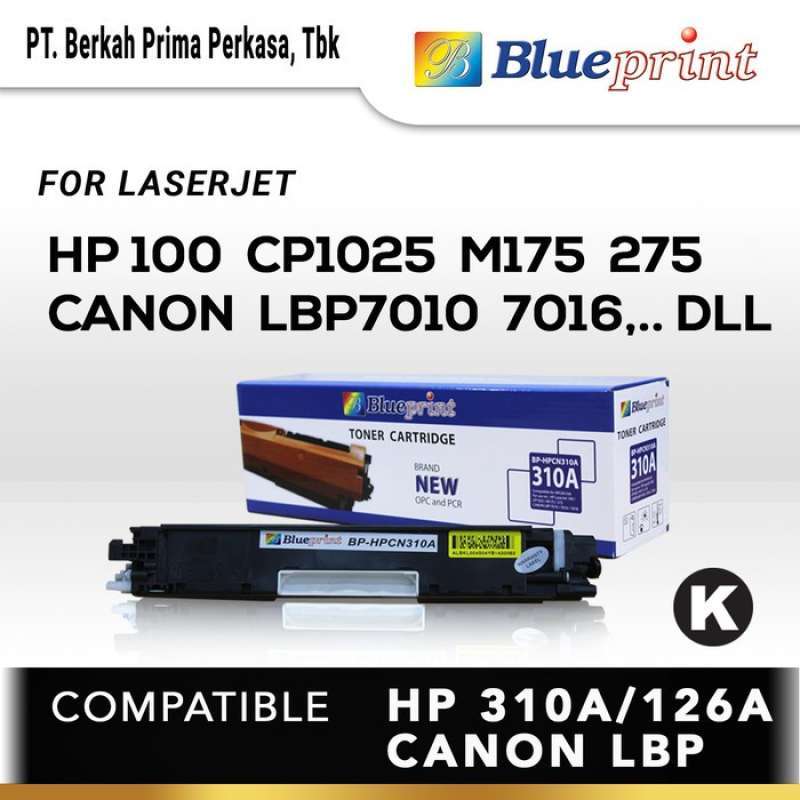 Promo Toner Cartridge Hp 310A Laserjet Blueprint Bp-Hpcn310A - Hitam ...
