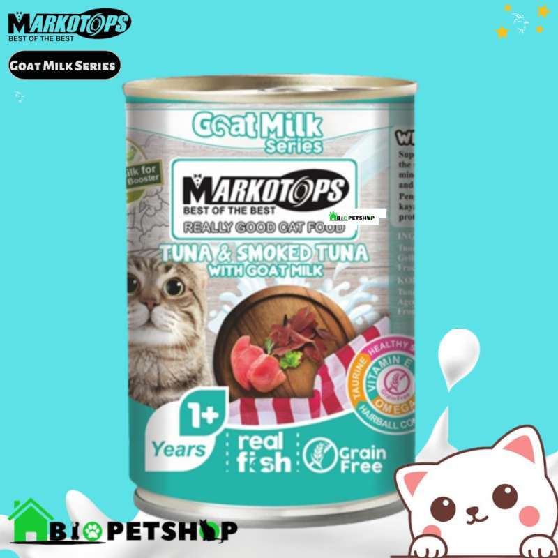 Jual Markotops Kaleng 400gr Goat Milk Series Adult Tuna and Smoked Tuna ...