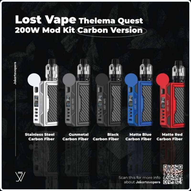 Jual Thelema Quest 200W Mod Kit Carbon Version + Ub Pro Tank By Lost ...