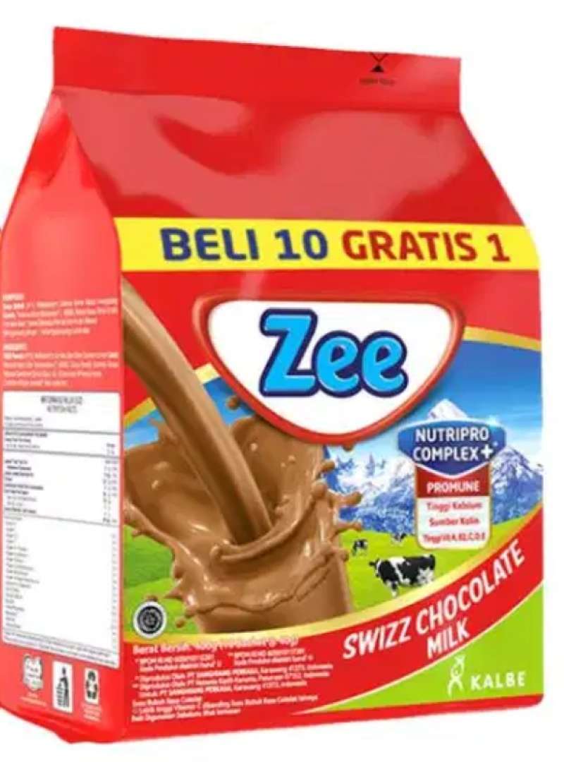 Jual Susu Zee vanila/cokelat Bag (11 sachet x 40 gr) di Seller Alesha ...