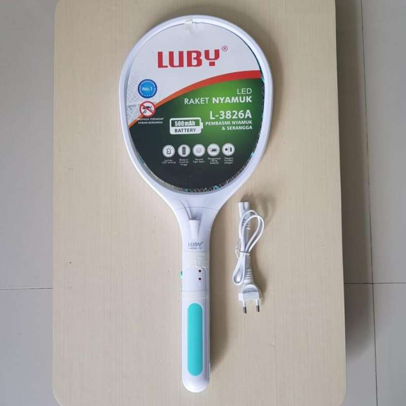 Jual Raket Setrum Nyamuk Original Raket Nyamuk Lubby Rechargeable Raket ...