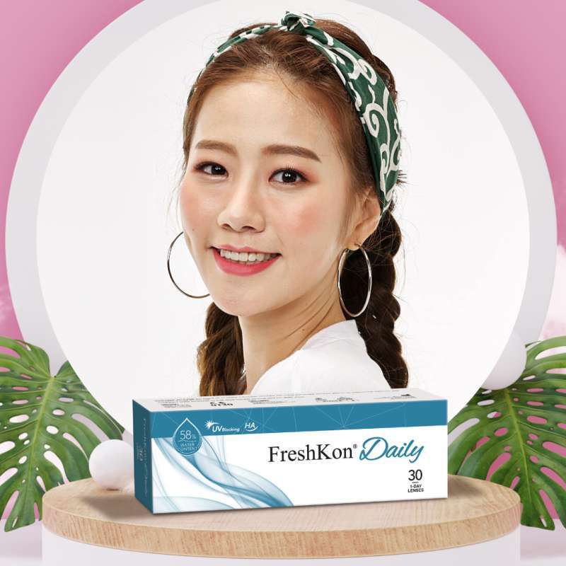 Jual FreshKon Daily Clear Contact Lens Comforting Eyes Effect 30 pcs di ...