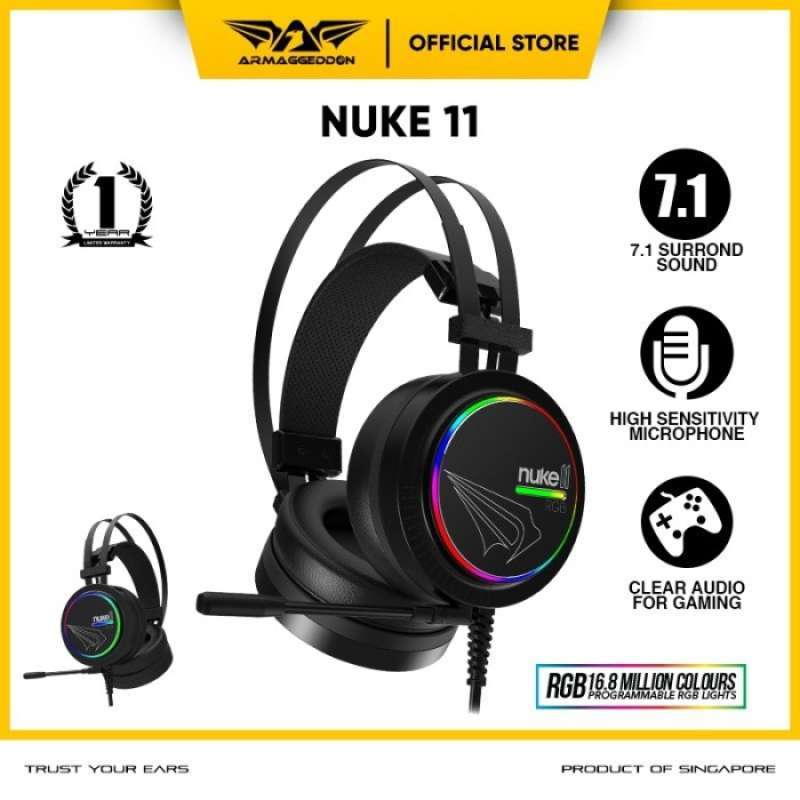 Jual Armaggeddon Nuke 11 RGB - 7.1 Surround Sound - Gaming Headset di ...