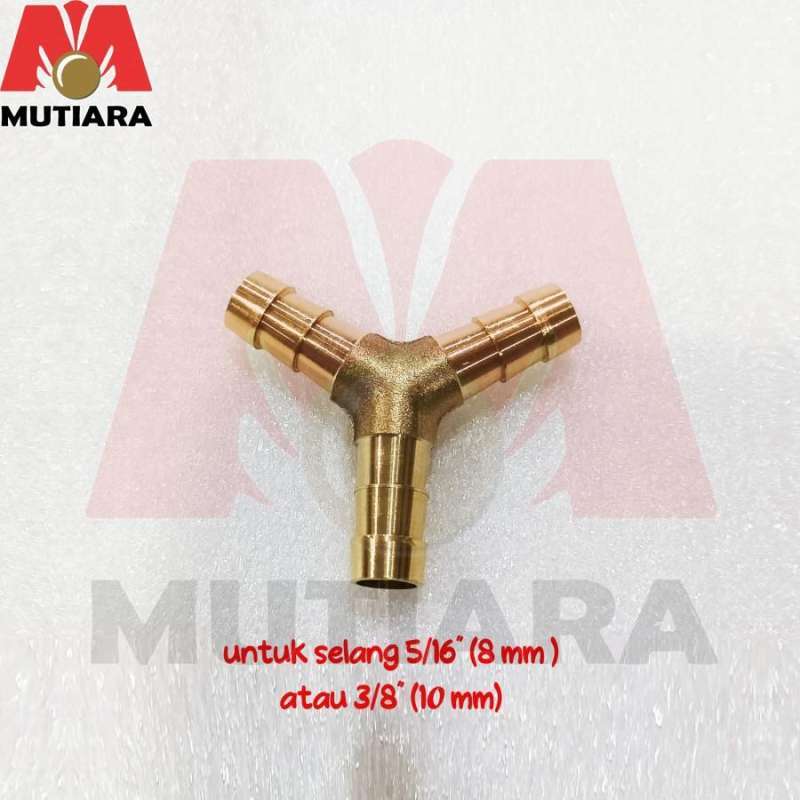 Jual Sambungan Selang Nepel Cabang T cabang 3 selang 8 mm / 10 mm di ...