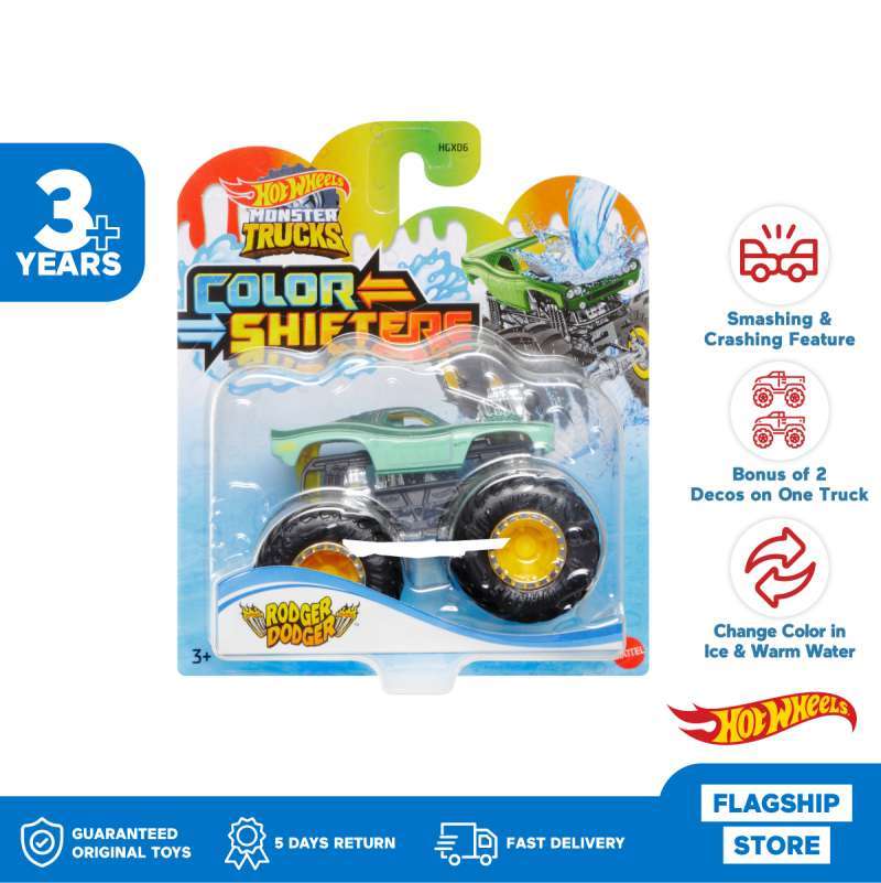 Jual Hot Wheels Monster Trucks Color Shifters Rodger Dodger - Mainan ...