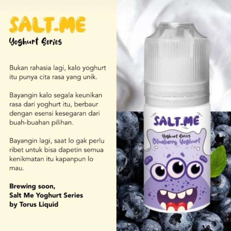 Jual Salt Me Blueberry Yoghurt Series Salt Nic 30ML by Torus Liquid - 25MG 30ML di Seller ...