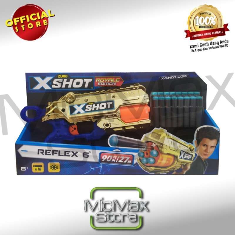 Promo Free Ongkir Emco Zuru Xshot X Shot Royale Edition Reflex 6 Golden ...