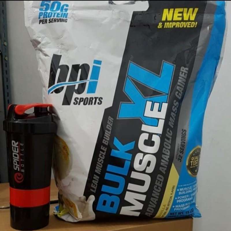 Jual BPI BULK MUSCLE XL MASS WEIGHT GAINER 15 LBS BPOM FREE SHAKER !!! di Seller AW ANABOLIC ...