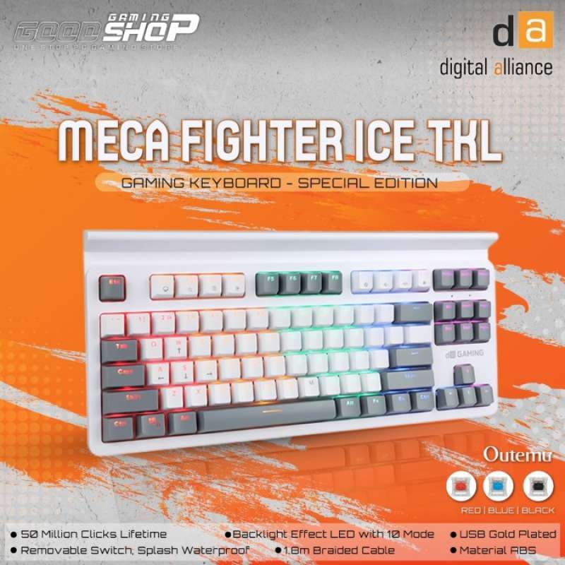 Jual Digital Alliance Meca Fighter Ice TKL SE White - Gaming Keyboard ...