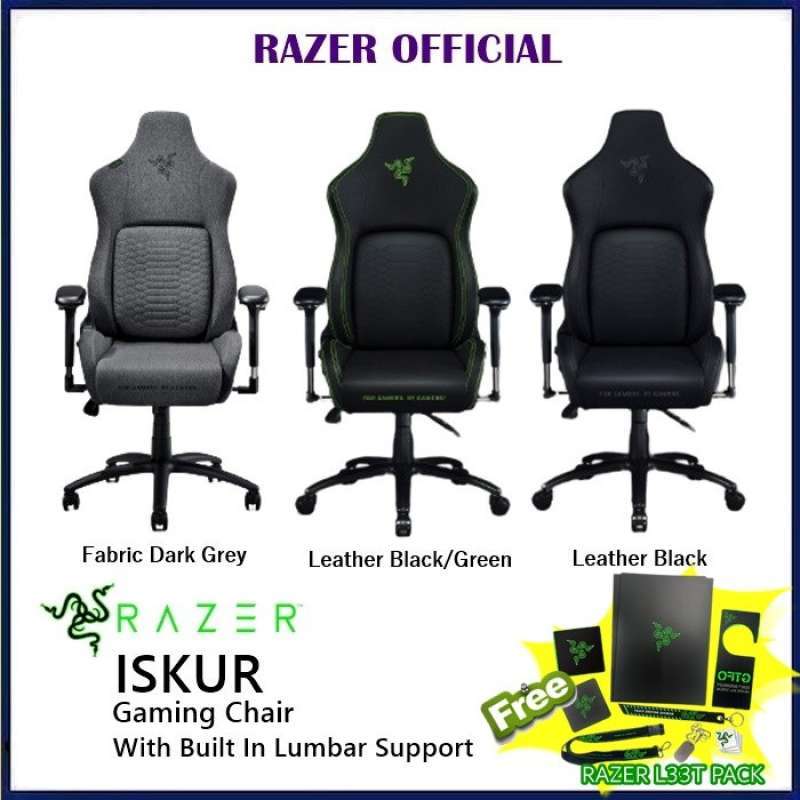 Jual Razer Iskur Gaming Chair with Built-in Lumbar Support Kursi Gaming ...