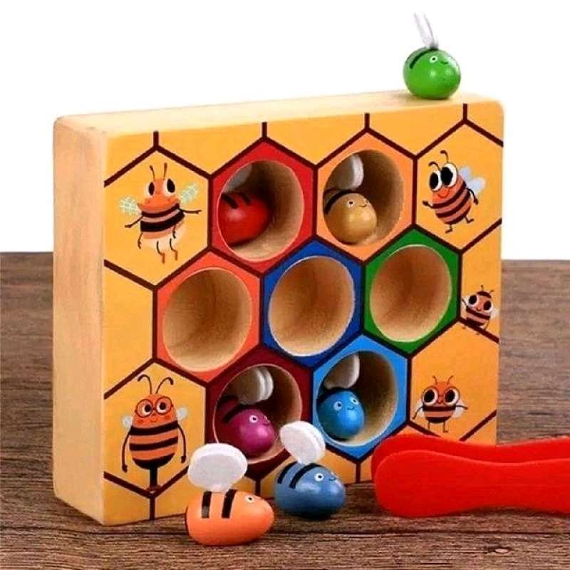Jual Sorting Bee Mainan Edukasi Mengenal Warna Lebah Warna Warni Di ...