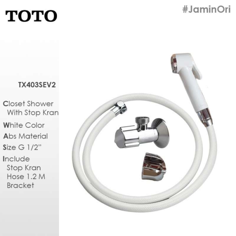 Promo Toto Closet Shower Spray White With Stop Valve Tx403sev2 Diskon ...