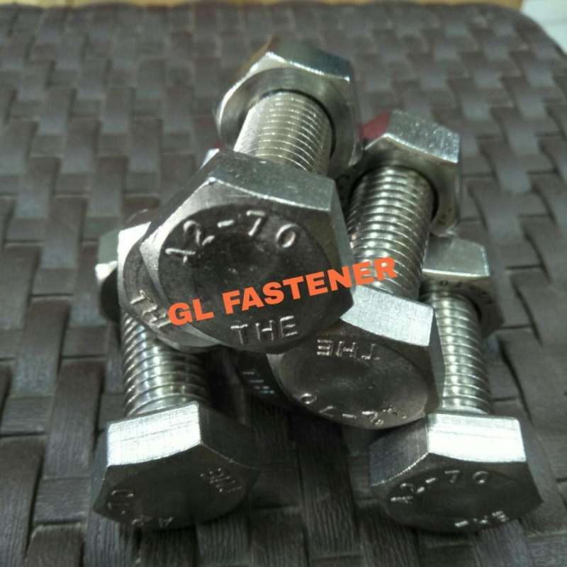 Jual Baut Mur Hex Stainless Steel 304 M20 x 80 anti karat Kunci 30 SUS 304 di Seller GL FASTENER ...