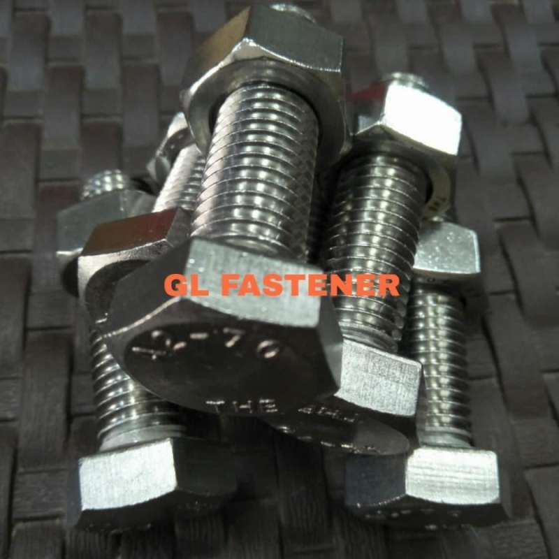 Jual Baut Mur Hex Stainless Steel 304 M16 X 55 Anti Karat Kunci 24 Sus 304 Di Seller Gl Fastener ...