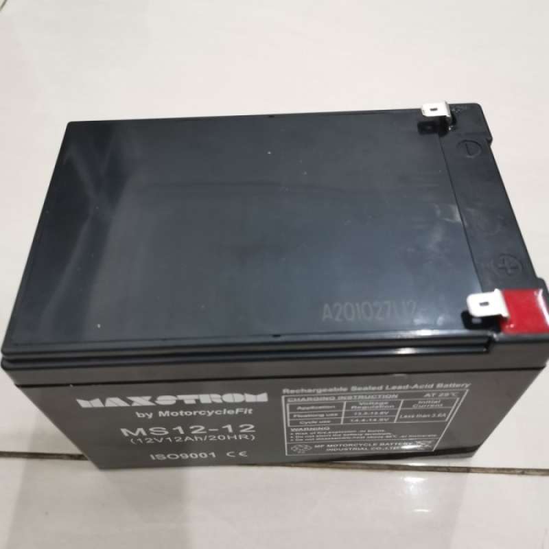 Promo Battery Sepeda Listrik Mr Jackie 12V 12Ah | Aki 12V 12Ah Maxstrom ...