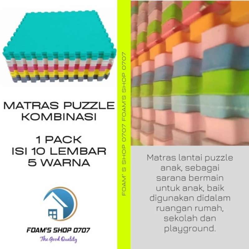 Jual EVA MATRAS KOMBINASI MEREK ECOMAT BUKAN MEREK EVAMAT 30X30X1 CM di ...