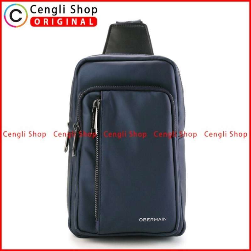 Jual TAS SELEMPANG DADA/BADAN PRIA OBERMAIN ORIGINAL BIRU NAVY OM052 di Seller CENGLI SHOP ...