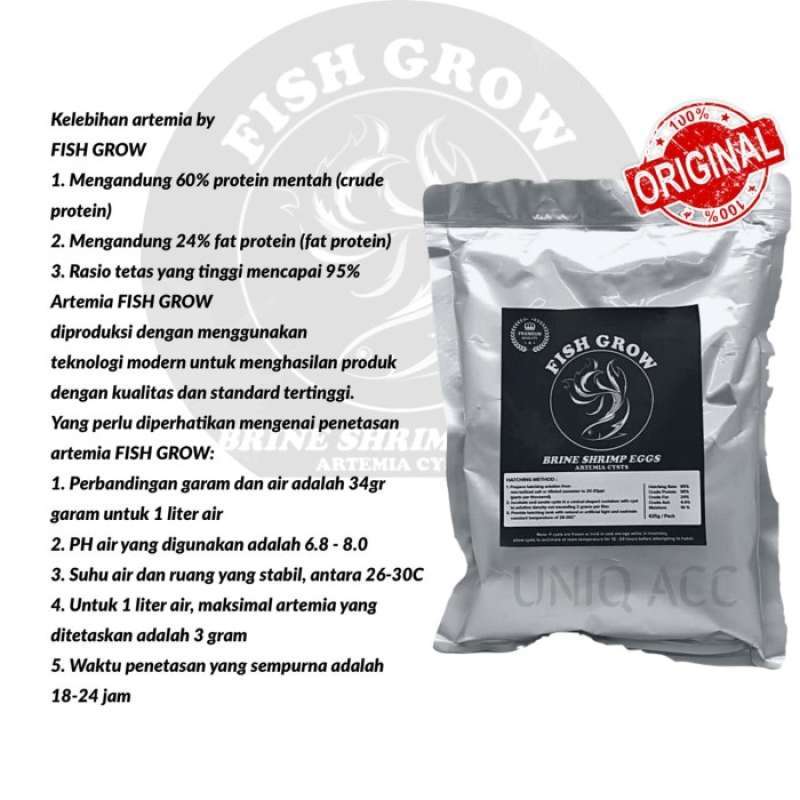 Promo Artemia Fish Grow 200 Gram Pakan Ikan Hias Cupang Guppy Diskon 15 ...