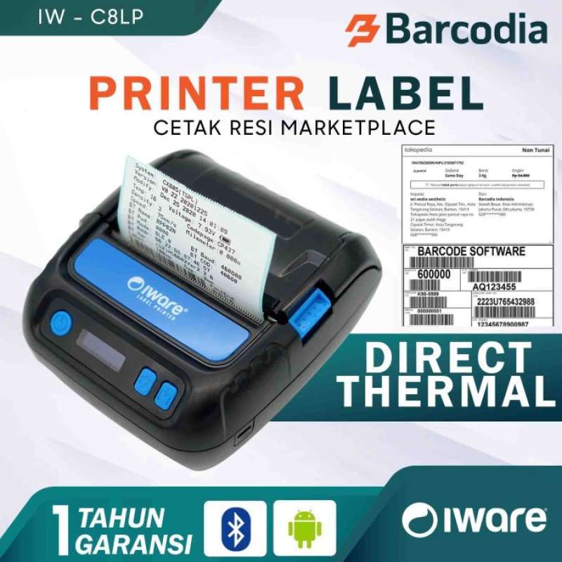 Promo Printer Thermal Barcode Stiker Label Cx805 Iware Iw-C8Lp ...