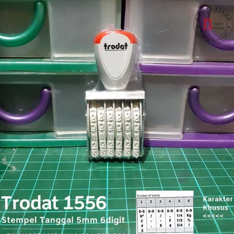 Jual Stempel Angka Manual 6 Digit 5mm Trodat 1556 Di Seller Nabang Shop ...