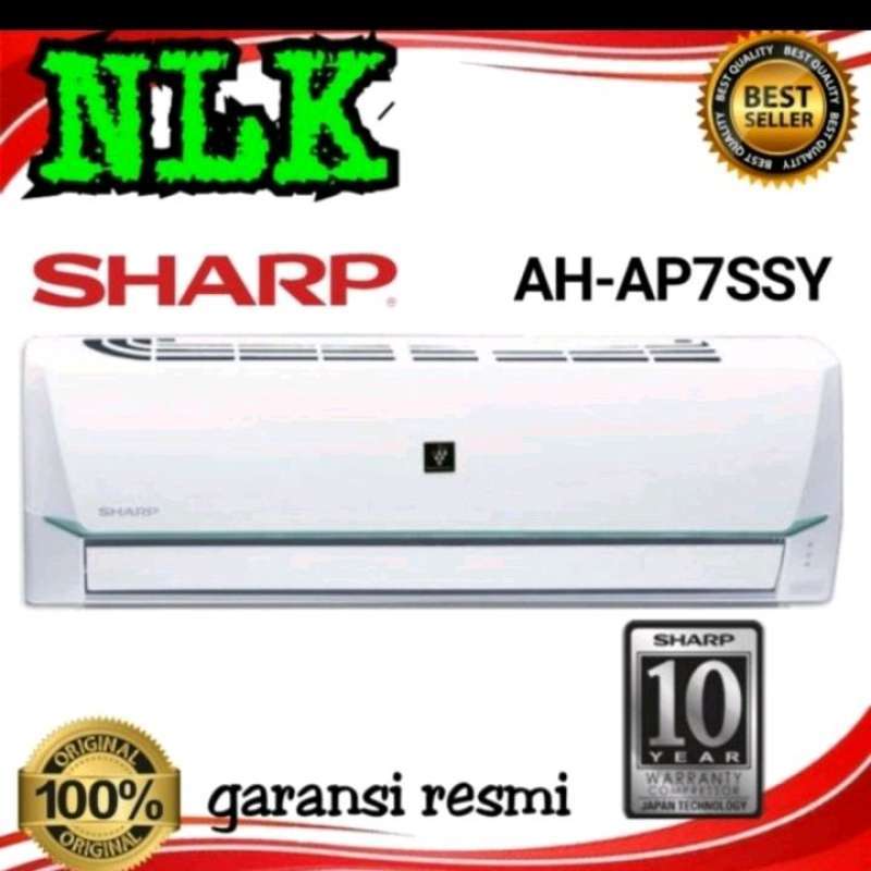 Jual AC SHARP AH - AP 07 SSY 3/4 PK PLASMACLUSTER JETSTREAM UNIT ONLY di Seller Toko NLK ...