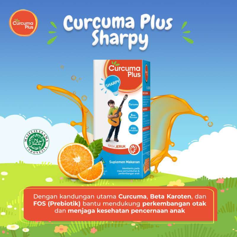 Jual Curcuma Plus Sharpy Suplemen Tumbuh Kembang Anak Rasa Jeruk 60 ml ...