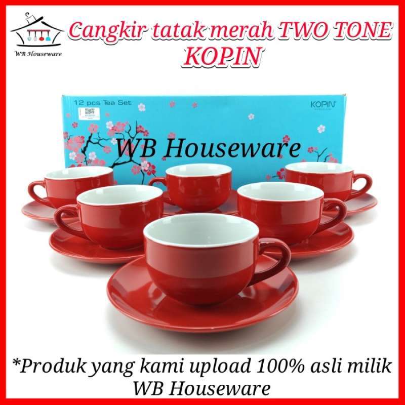 Promo cangkir tatak warna merah / tea set / coffee set / TWO TONE KOPIN ... Promo cangkir tatak warna merah / tea set / coffee set / TWO TONE KOPIN ...