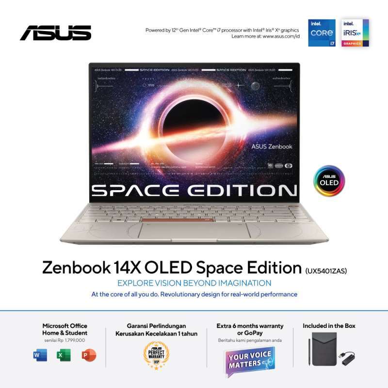 Jual Asus Zenbook 14x Ux5401zas-oledp711 Core I7-12700h 16gb 1tb W11 ...