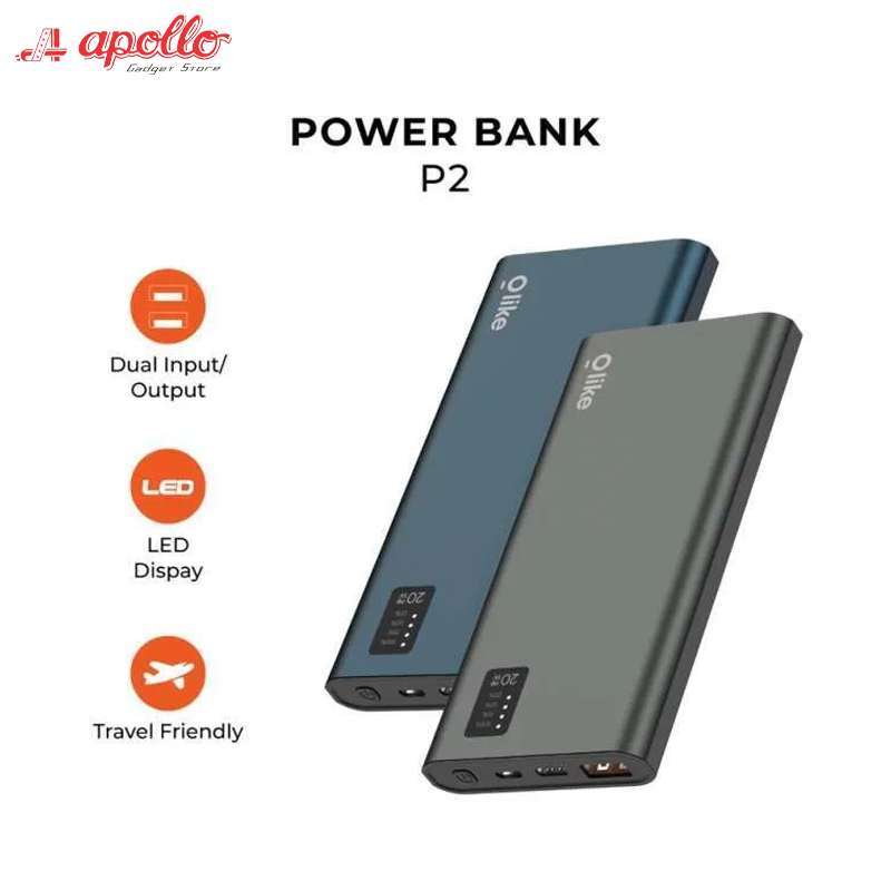 Jual Olike P2 PowerBank 10000mAh 3A Dual Output Port USB & Type-C ...