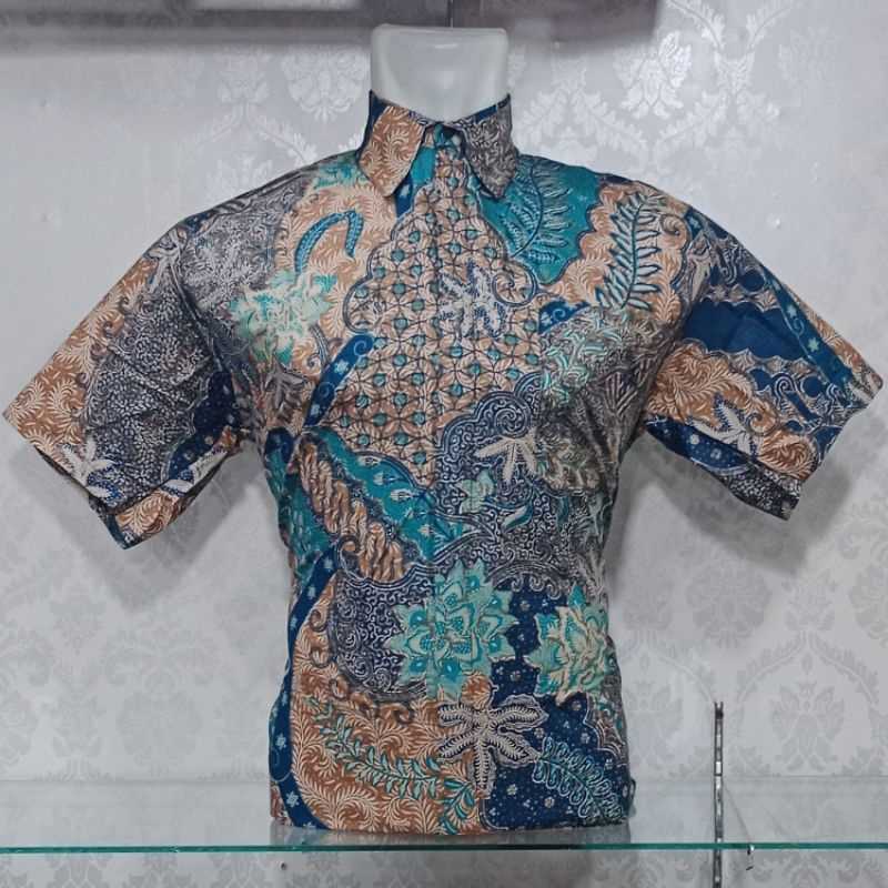 Jual Batik Pria Lengan Pendek Regular Fit Seragam Batik Pria Pesta Pernikahan Dan Kantor di ...