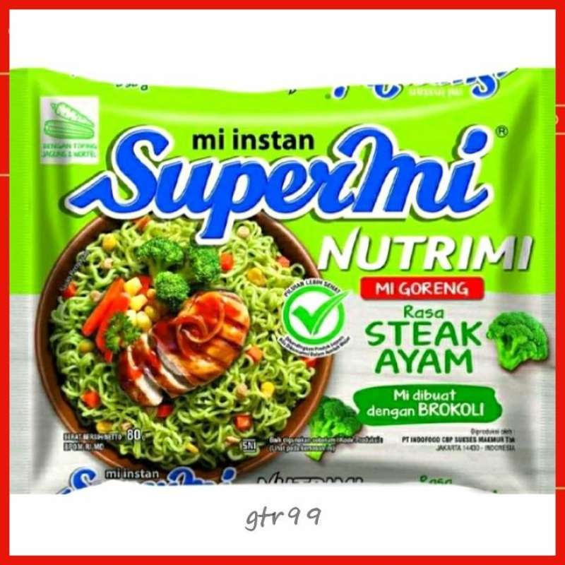 Jual SUPERMI NUTRIMI MIE GORENG RASA STEAK AYAM 80 gr di Seller GTR99 ...