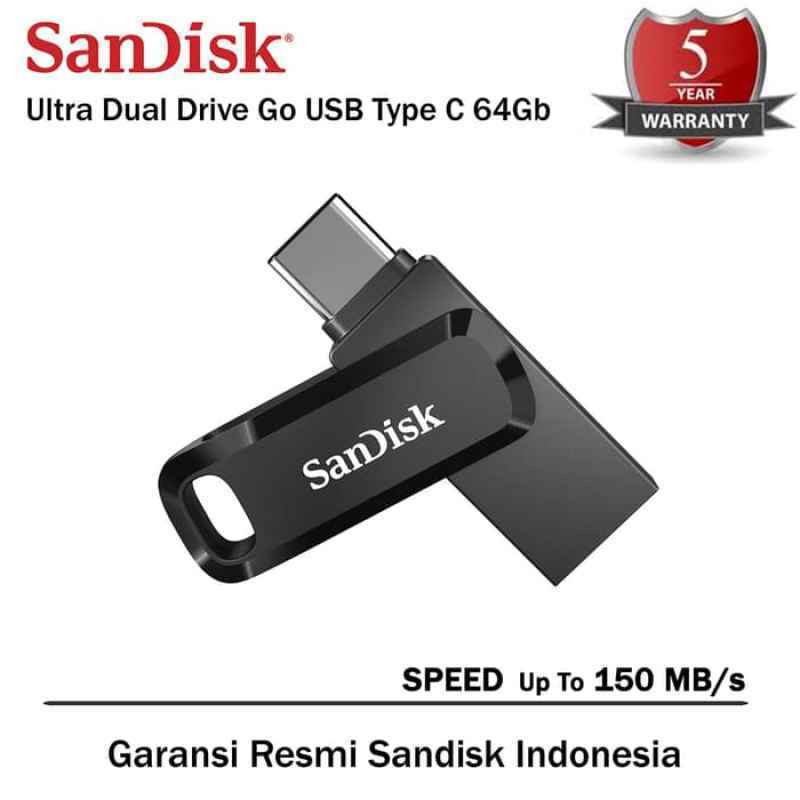 Jual SANDISK OTG TYPE C FLASHDISK 64GB USB 3.1 DUAL DRIVE GO USB FLASH DISK OTG 64 GB di Seller ...