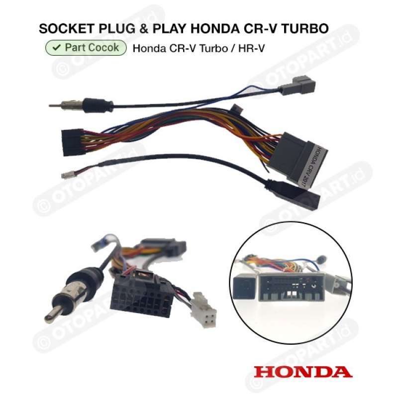 Promo SOCKET PNP HEAD UNIT HONDA CRV TURBO/HRV PLUG AND PLAY Diskon 6% ...