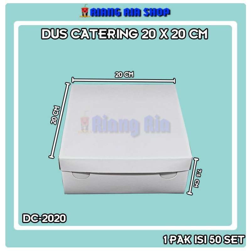 Jual Dus Makanan Uk 20X20 Cm 50 Pcs Box Nasi Kotak Catering/Dus Snack ...