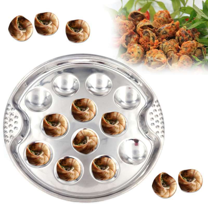 Jual Escargot Plate Easy Clean 12-Holes Heat-resistant Lightweight ...