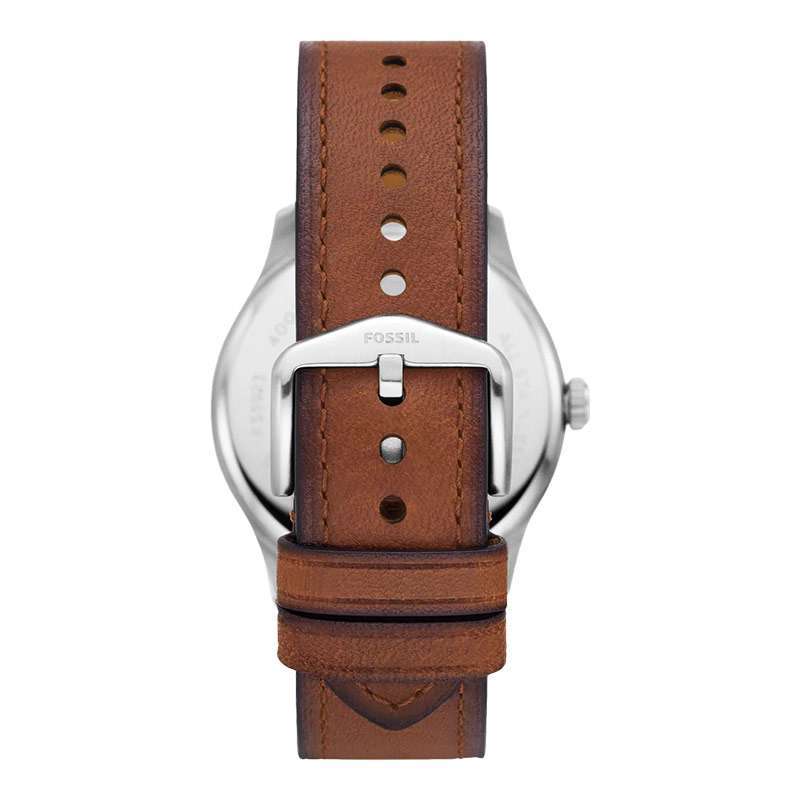 Promo Fossil Dayliner Fs5925 men Green Dial Brown Leather Strap ...