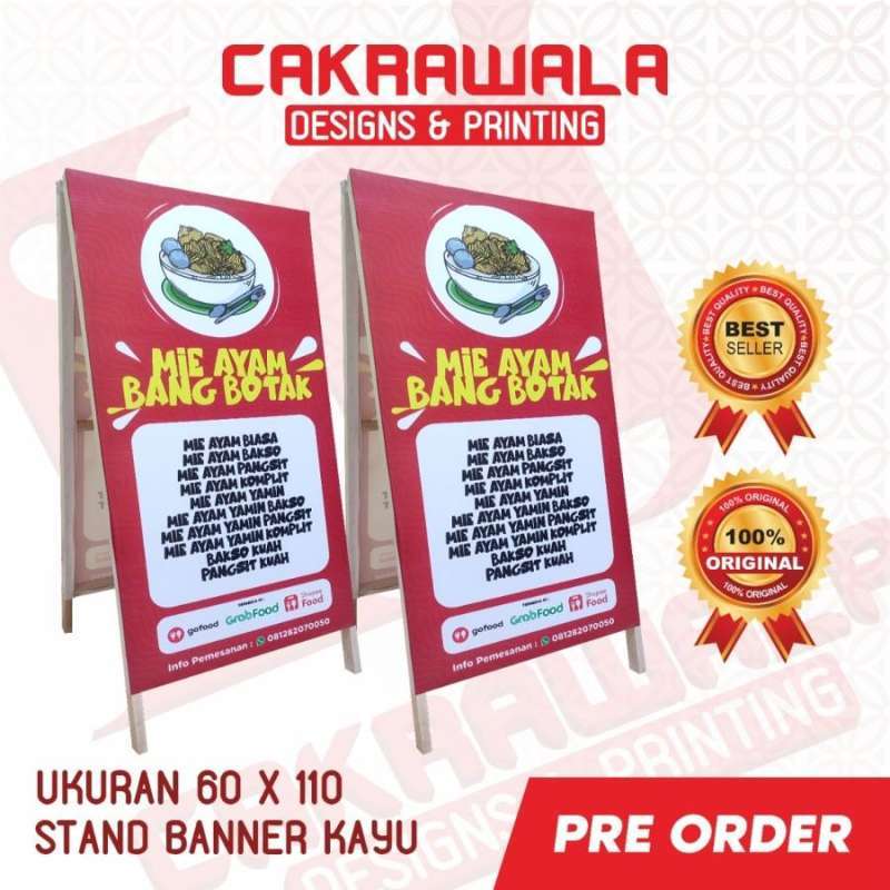 Jual Stand Banner Kayu Ukuran 60 X 110 - Stand Banner Promosi ...