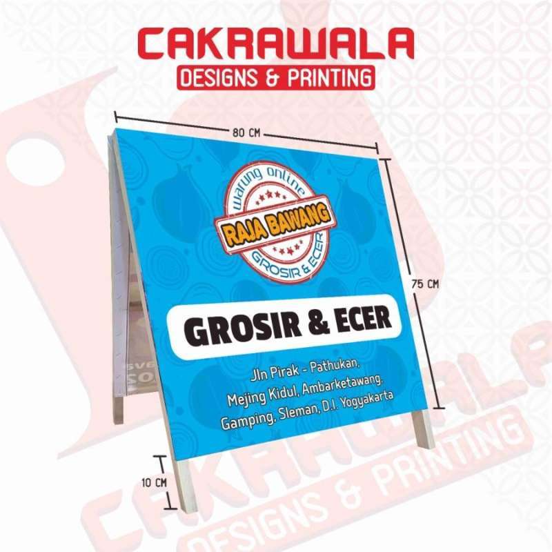 Jual STAND BANNER KAYU UKURAN 80 X 85 - STANDING BANNER RANGKA KAYU - 2 ...