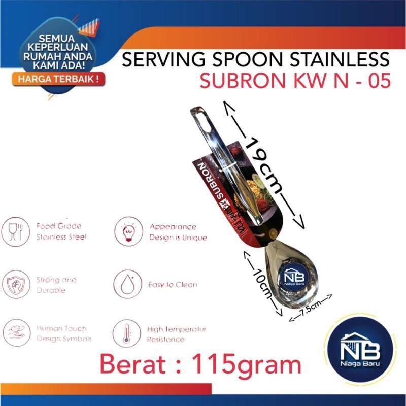 Jual Subron Kw-n 05 Sendok Saji Serving Spoon Stainless Subron Kw-n 05 ...