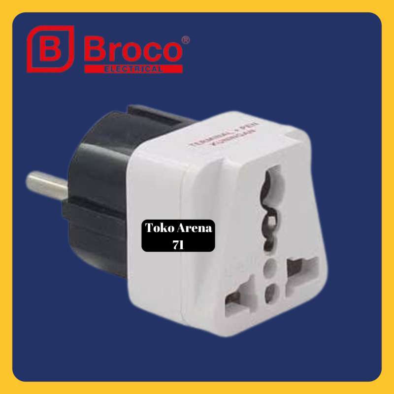 Jual BROCO OVER STEKER UNIVERSAL 13910 / Operan Kaki 3 / Colokan Kaki 3 ...